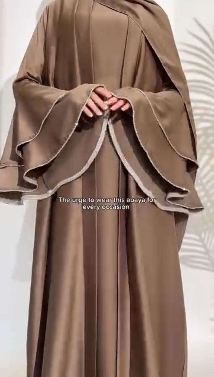 AL-NUHA DOUBLE SHRUG ABAYA | GOLDEN