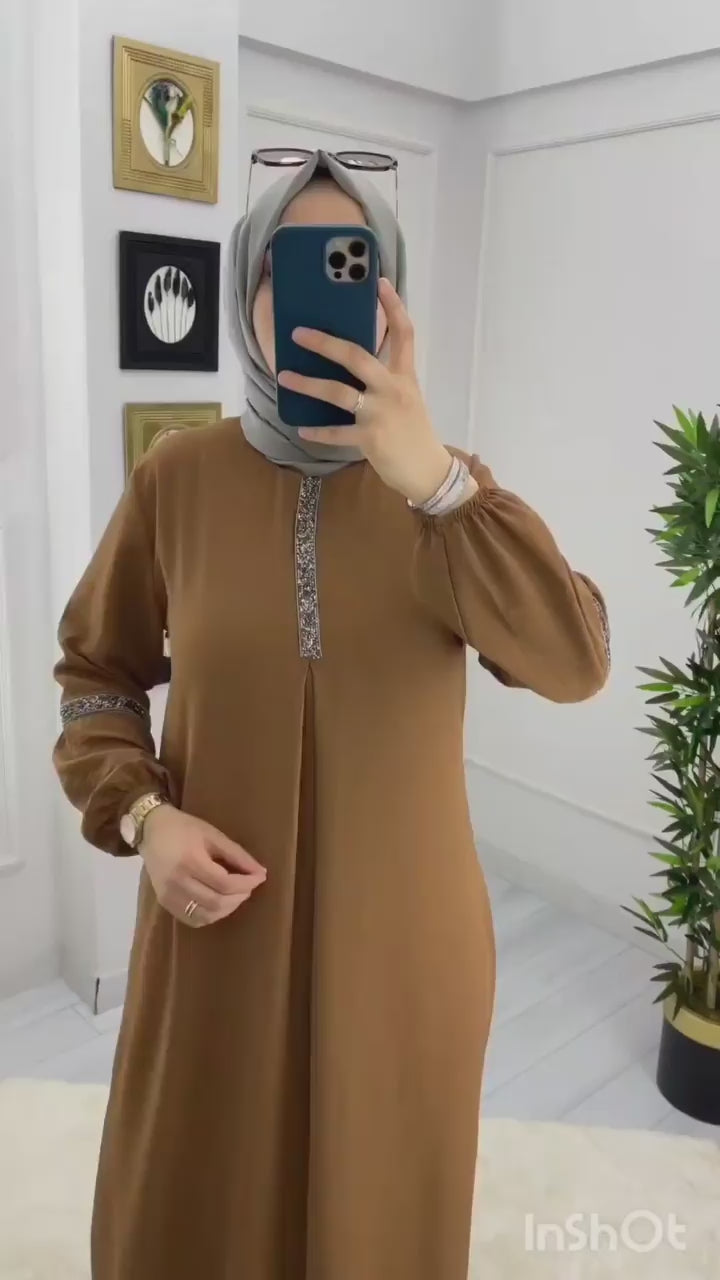 6001 - Aash Basic Abaya | BLACK – Ovais Abaya Collection